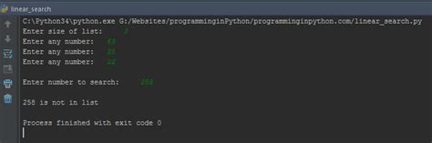 Python Program To Implement Linear Search Algorithm