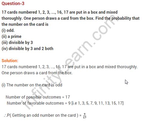 Probability Class 10 Extra Questions Maths Chapter 15 Sri Chaitanya