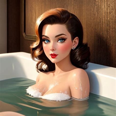 Classic Pin Up In A Bath By Miketoned On Deviantart