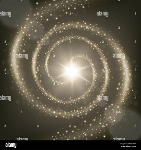 Elegant Spiral Particle Trail Background Vector Illustration Stock