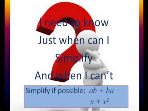 BEST Simplifying Algebraic Expressions FUN LEARNING MATH YouTube