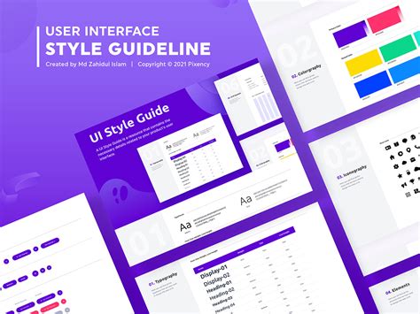 UI Style Guide Web UI Style Guideline Behance