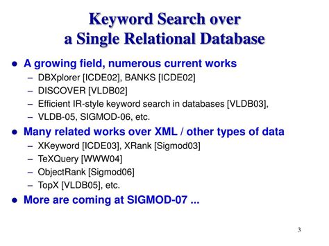 Ppt Efficient Keyword Search Across Heterogeneous Relational