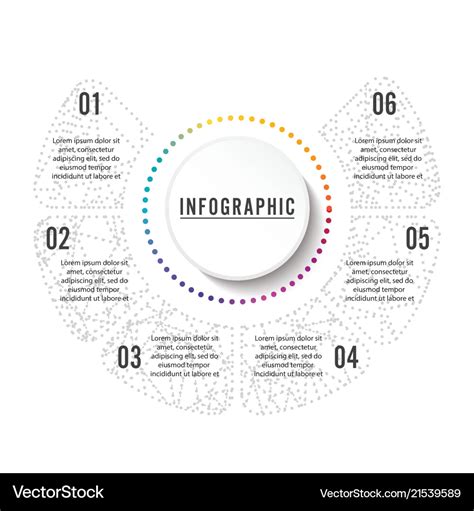 Infographics 6 Options Template Royalty Free Vector Image
