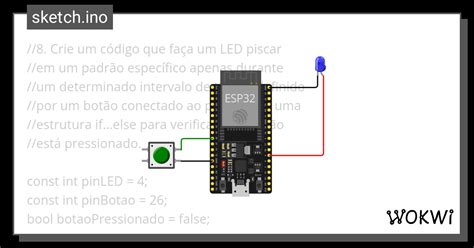 Exercicio 8 Wokwi Esp32 Stm32 Arduino Simulator