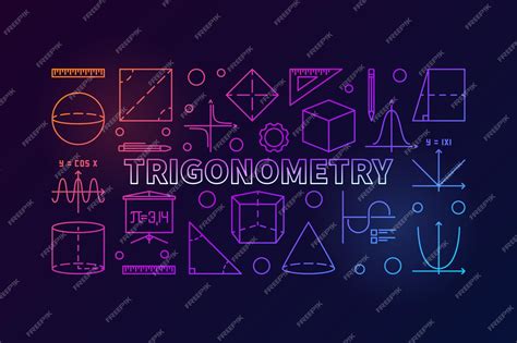 Premium Vector Trigonometry Vector Colorful Banner Or Illustration