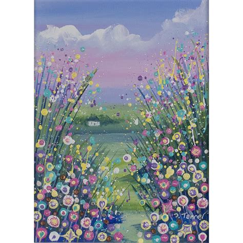 Sold The Wilderness Framed Original Wild Flower Meadow Painting Julia Tanner Art