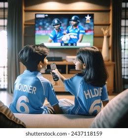 Indoor Photo Indian Brother Sister Blue Ai Generated Image Shutterstock