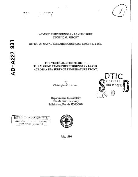 Pdf The Vertical Structure Of The Marine Atmospheric Boundary Layer