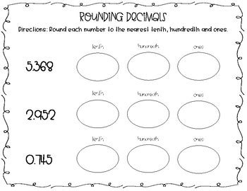 Rounding Decimals Interactive Journal By Classic City Teaching