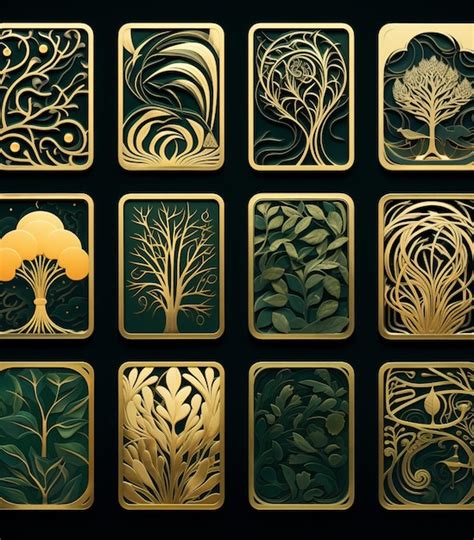 Premium Photo A Close Up Of A Bunch Of Different Types Of Decorative Designs Generative Ai