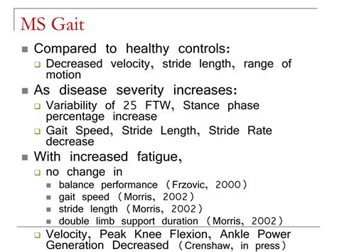 ppt gait symmetry in subjects with multiple sclerosis powerpoint