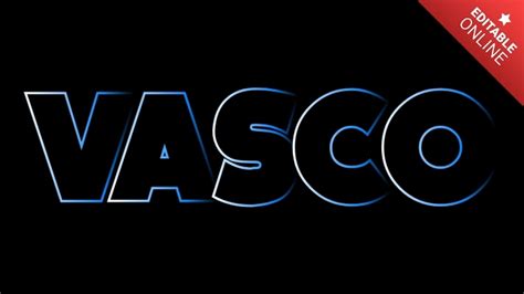 vasco shadow editable template text effect generator