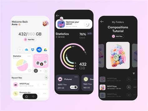 File Manager Mobile App Exploration By Bogdan Falin For Qclay On Dribbble