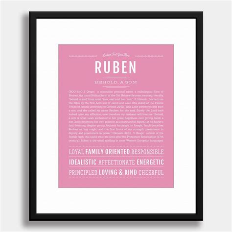 Ruben Name Art Print Personalized Art Print Name Art Names