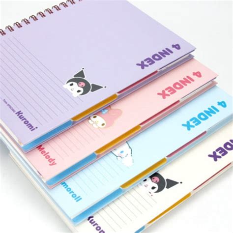 Sanrio 4 Index Notebook Perfect For School And Journaling Kawaii Co