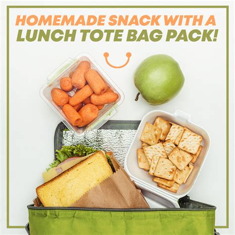 Homemade Snack With A Lunch Tote Bag Pack