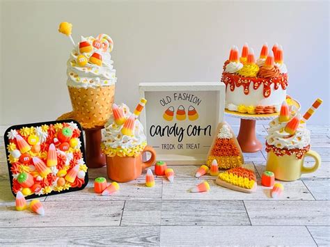 Fake Candy Corn Cupcake Fake Dessert Fake Bake Halloween Decor