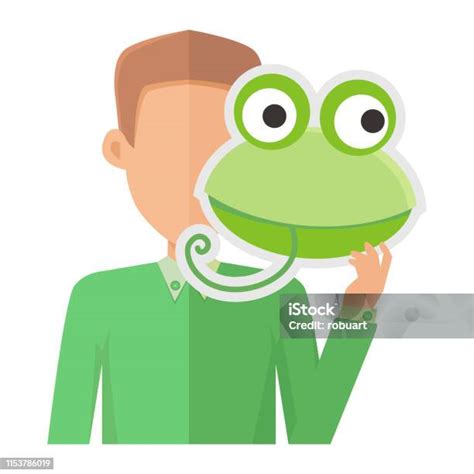 흰색 절연 개구리 마스크와 얼굴이 없는 남자 개구리에 대한 스톡 벡터 아트 및 기타 이미지 개구리 남자 의상 Istock