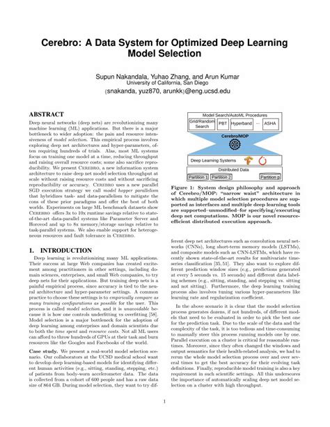 pdf cerebro a data system for optimized deep learning model