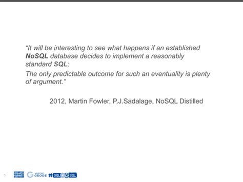 sql for nosql and how apache calcite can help ppt