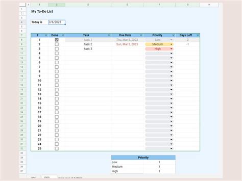 To Do List Google Sheets Printable Mobile Friendly Digital Download Etsy