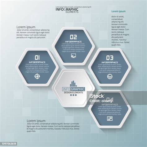 추상적인 3d 종이 인포 그래픽 비즈니스 템플릿입니다 벡터 일러스트 레이 션 0명에 대한 스톡 벡터 아트 및 기타 이미지 0명 3차원 형태 그림자 Istock