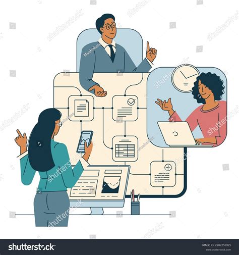 Programmer Team Working On Progect On Stock Vector Royalty Free Shutterstock