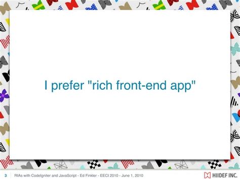 Building Rias With Codeigniter And Javascript Ppt Free Download