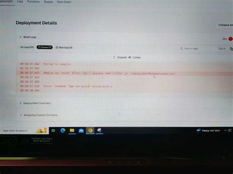 How To Fix Web App Error On Vercel Umang Malviya Posted On The Topic
