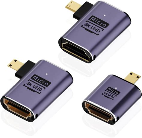 8k Micro Hdmi To Hdmi Adapter 2 Pack Hdmi Female To