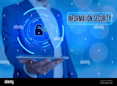 Handwriting Text Information Security Conceptual Photo Being Protected Against The Illegal Use