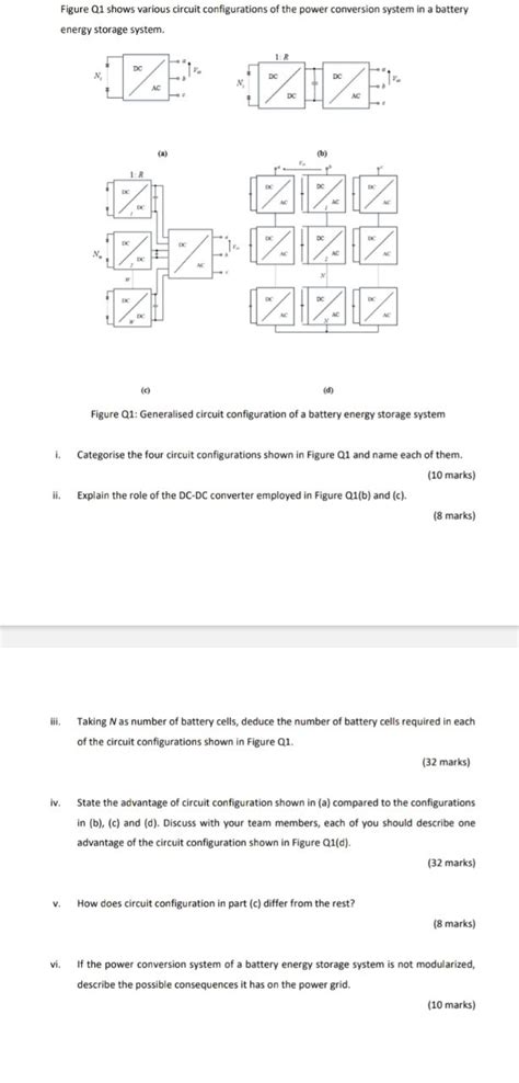 solved figure q1 ﻿shows various circuit configurations of
