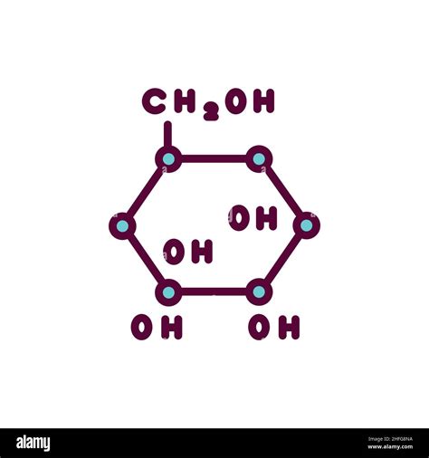 Structural Chemical Formula And Model Of Glucose Vector 44 Off