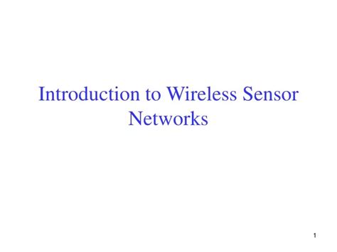 Ppt Introduction To Wireless Sensor Networks Powerpoint Presentation Id