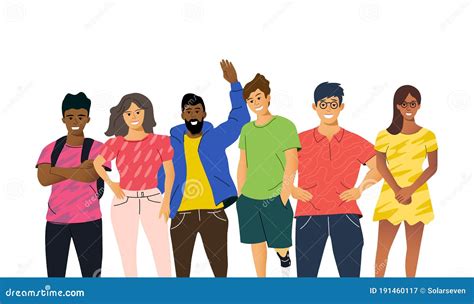 Young Team Of Working Professionals Stock Vector Illustration Of