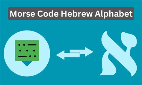 Morse Code Hebrew Alphabet Decode Morse Code