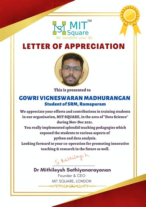 Madhurangan Gowri Vigneswaran On Linkedin Mitsquarelondon