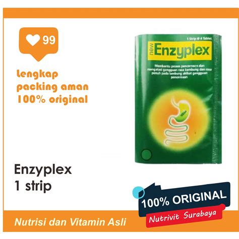 Jual New Enzyplex Strip 4 Tablet Shopee Indonesia