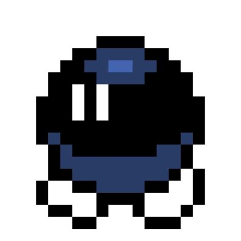 Super Mario World Bob Bomb Caratula Plumas Pixel Arte
