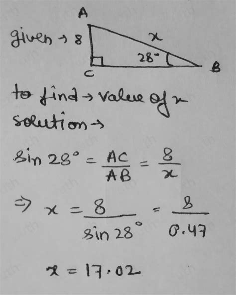 Solved Use Trigonometric Ratios To Find The Value Of 2 In The Diagram