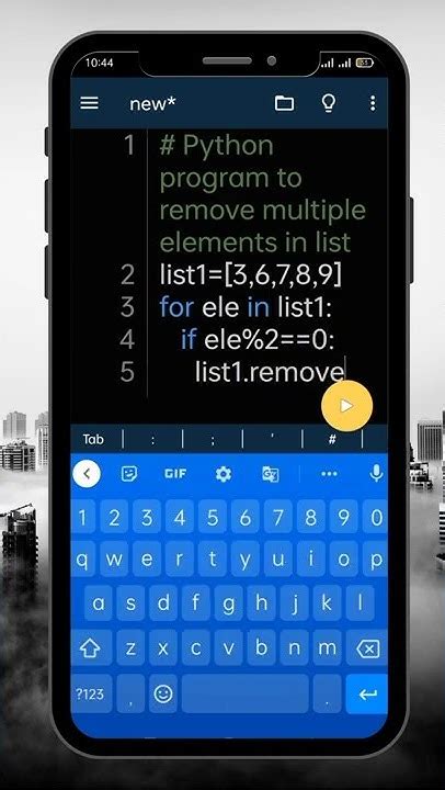 Python Program To Remove Multiple Elements In List 🐍😯 Rs Education Media Youtube