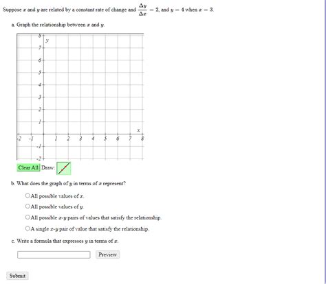 Solved Suppose X And Y Are Related By A Constant Rate Of