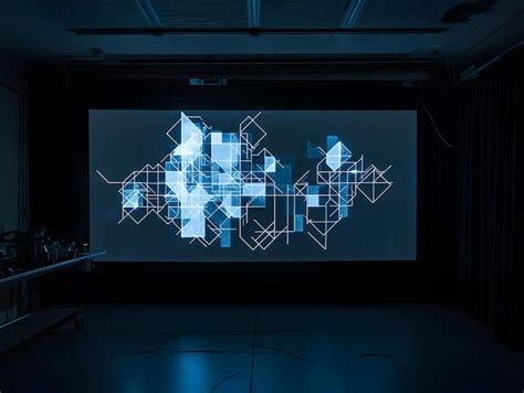 Abstract Digital Representation Of A Futuristic Data Network With Colorful 3d Blocks Connected