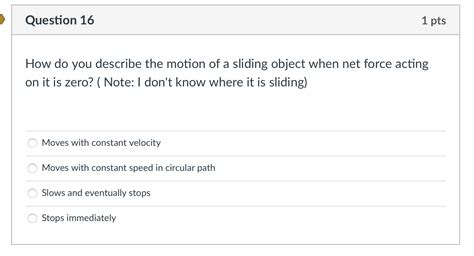 Solved Question Pts How Do You Describe The Motion Of A Chegg