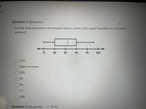 Solved Question 1 20 Points For The Data Depicted In The