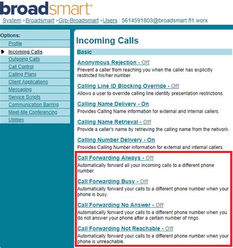 activating de activating call forwarding features