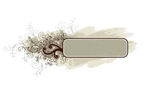 floral border frame element scroll flower vector element scroll