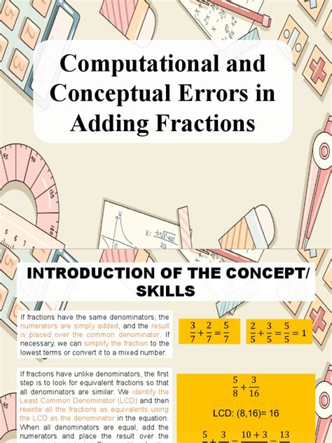 Activity 11 Computational And Conceptual Errors Involving Rational Numbers Pdf Teaching