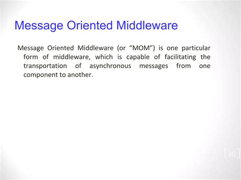 Architecture Of Message Oriented Middleware Ppt
